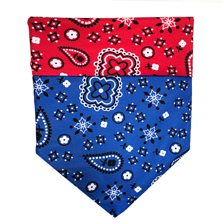 Red/Blue Bandana - Walk-e-Woo – WaLk-e-Woo
